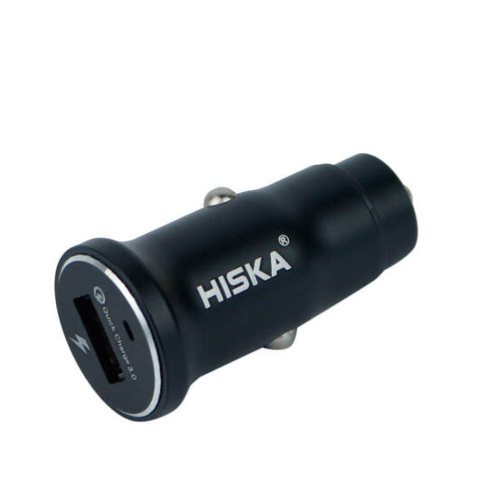 شارژر فندکی هیسکا مدل CC-301Q به همراه کابل تبدیل لایتنینگ - فروشگاه اینترنتی عصرارتباطات